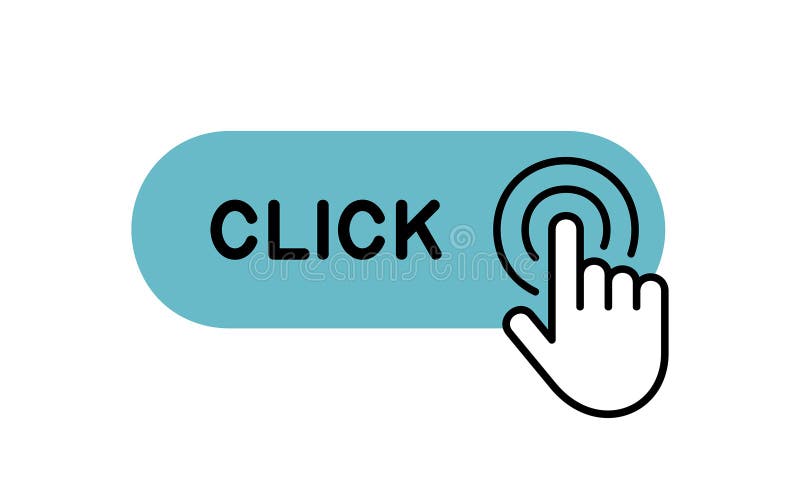 Haga Clic Aquí El Botón Con El Icono De La Mano Ilustración del Vector ... Haga Clic Aquí El Botón Con El Icono De La Mano Ilustración del Vector ...