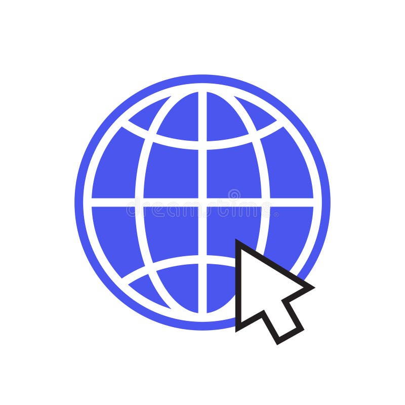 Haga Clic En El Vector De Icono De Sitio Web De Internet En El Estilo ...