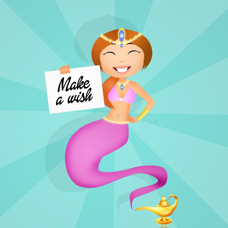 Haga un deseo stock de ilustración. Ilustración de magia - 55414142