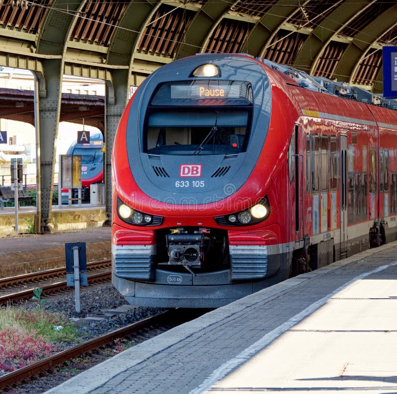 Hagen, Germany - June 3, 2023. Train in Station with Break Sign ...