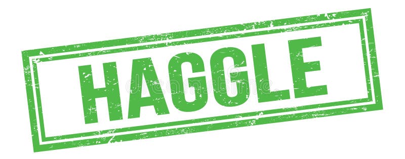 HAGGLE Text on Green Grungy Vintage Stamp Stock Illustration ...