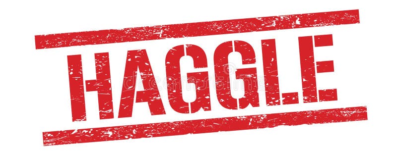 HAGGLE Text on Red Vintage Lines Stamp Stock Illustration ...