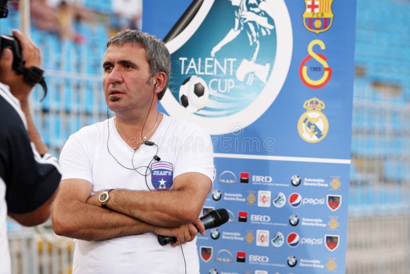 Hagi interview editorial photography. Image of gheorghw - 15548082