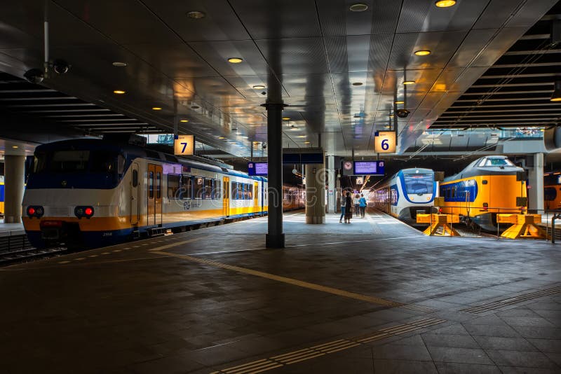 The Hague Central Train Station in the Netherlands. Editorial ...
