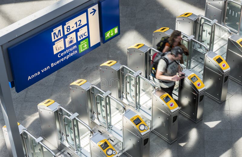 Check Point the Hague OV editorial image. Image of spoorwegen - 102805505