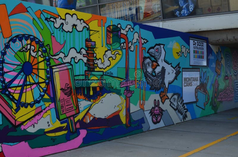 HAGUE, NETHERLANDS - SEPTEMBER 10, 2022: Colorful Graffiti Drawn on ...