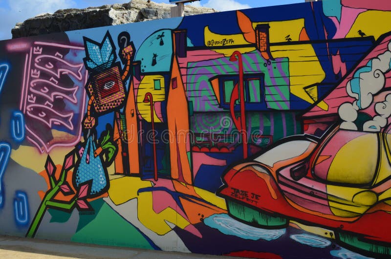 HAGUE, NETHERLANDS - SEPTEMBER 10, 2022: Colorful Graffiti Drawn on ...