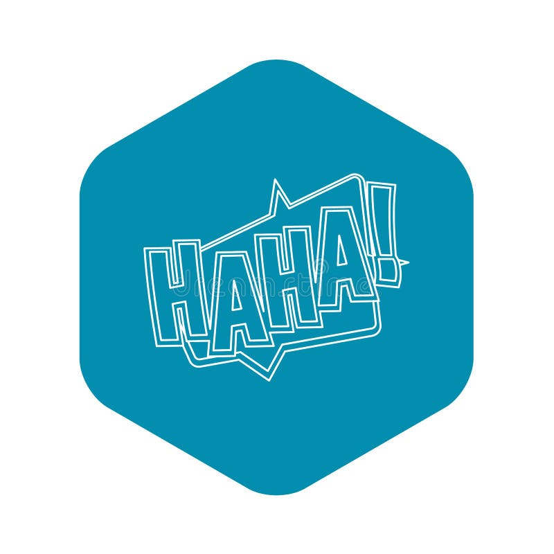 HAHA, Comic Text Sound Effect Icon, Simple Style Stock Vector ...