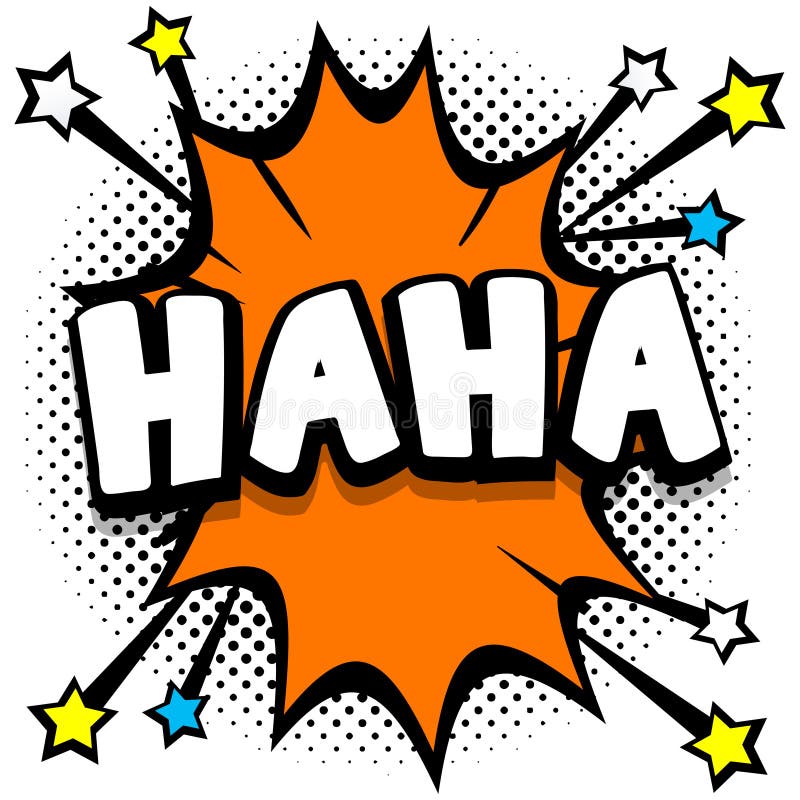 Haha Pop Art Comic Speech Bubbles Book Sound Effects Stock Vector ...