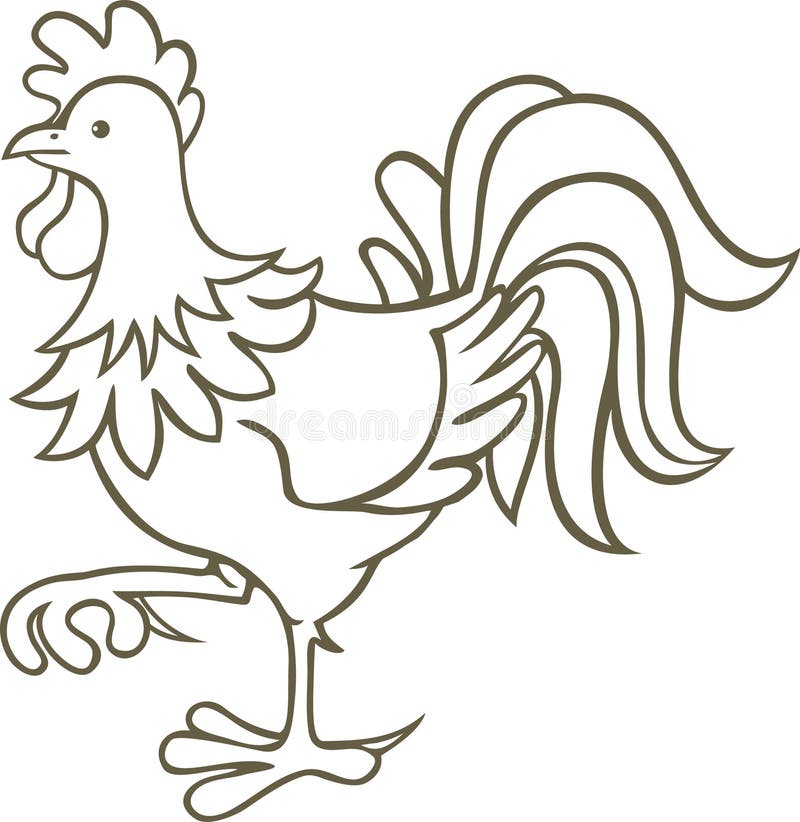 Roter Hahn vektor abbildung. Illustration von symbol - 30436384