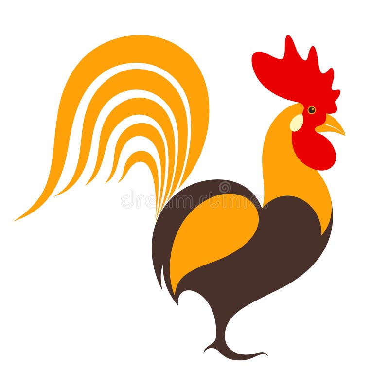 Roter Hahn Symbol Neuen Jahres 2017 Vektor Abbildung - Illustration von ...