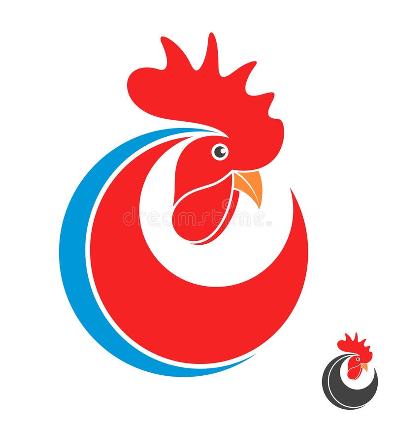 Roter Hahn Symbol Neuen Jahres 2017 Vektor Abbildung - Illustration von ...