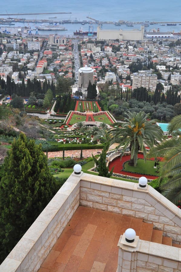 Haifa City. Nothern Israel. Stock Photo - Image of seashore, harbour ...