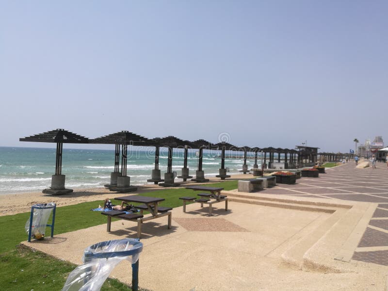 Haifa beach editorial stock image. Image of beach, nature - 130650884