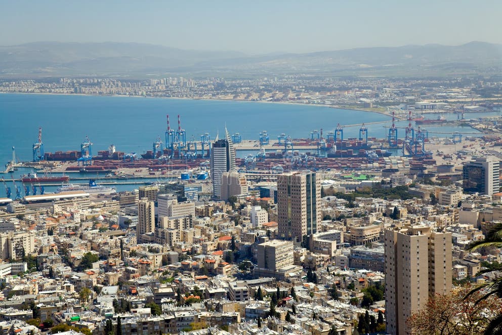 Haifa, Israel stock image. Image of coastline, east, town - 19069853