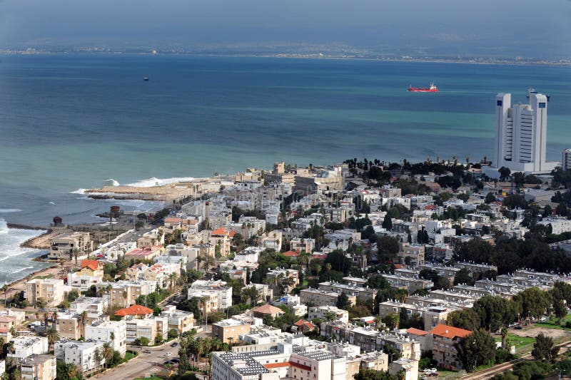 Haifa city from Israel stock photo. Image of east, tall - 4063160