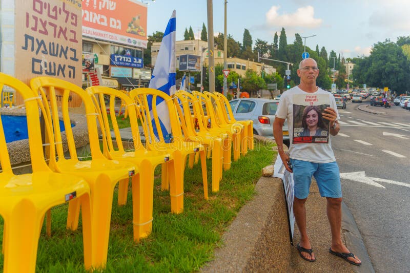 Empty Chairs Protest, Haifa Editorial Stock Image - Image of haifa ...