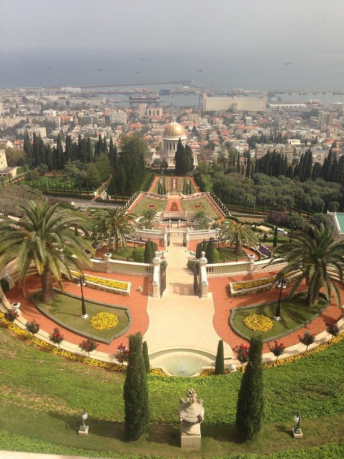 Haifa Israel Beautiful Gardens Stock Photo - Image of israel, baha ...