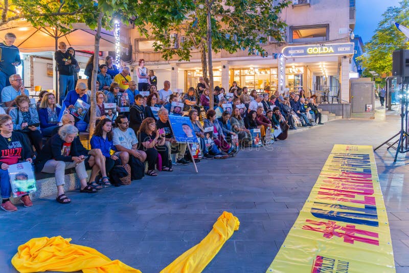 Hostages Support Assembly, Haifa Editorial Photography - Image of ...