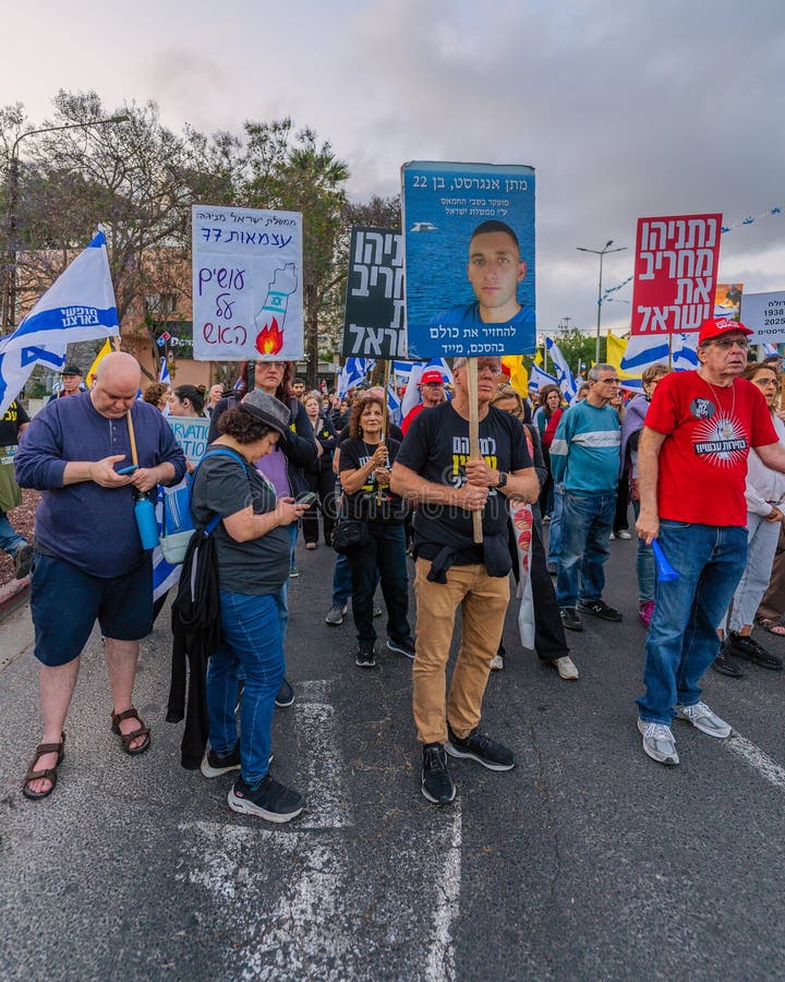 Rally of Anti-government Protest, Haifa Editorial Stock Photo - Image ...