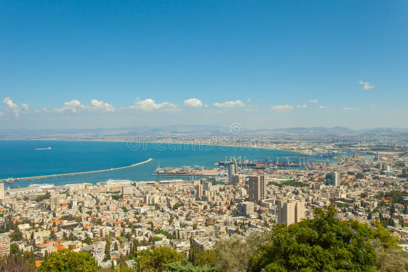 Haifa stock image. Image of panorama, sailing, gardens - 8943529