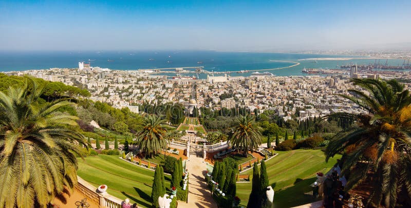 Haifa panorama stock photo. Image of wide, port, haifa - 162350812