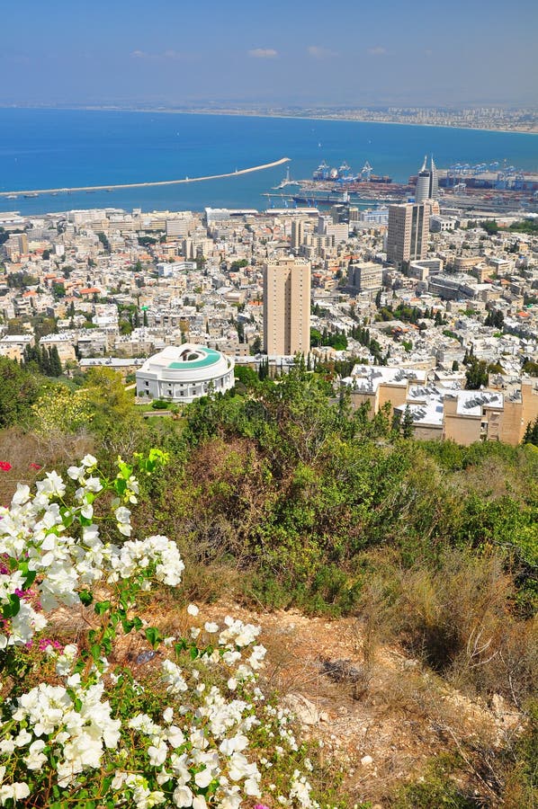 Haifa City. Nothern Israel. Stock Photo - Image of seashore, harbour ...