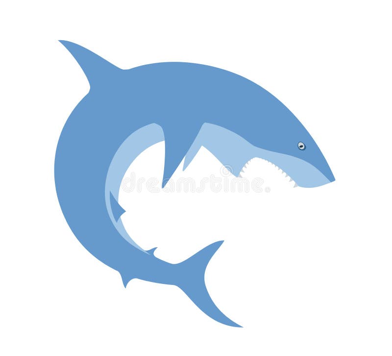 Haifisch vektor abbildung. Illustration von zähne, gefahr - 51925395