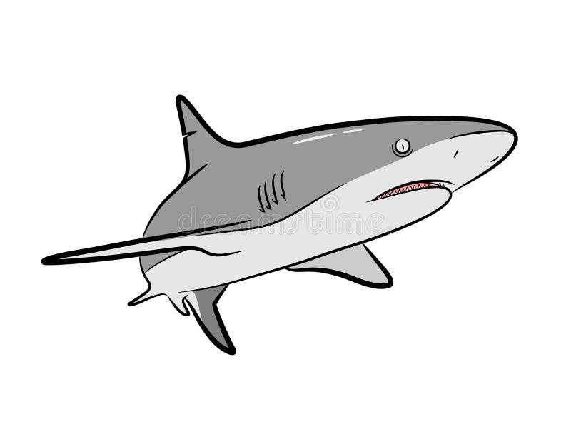 Shortfin Mako Cartoon Vector Illustration Vektor Abbildung ...