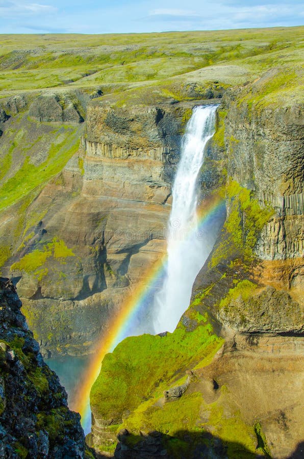 Haifoss - Waterfall in Iceland Stock Image - Image of hekla, north ...