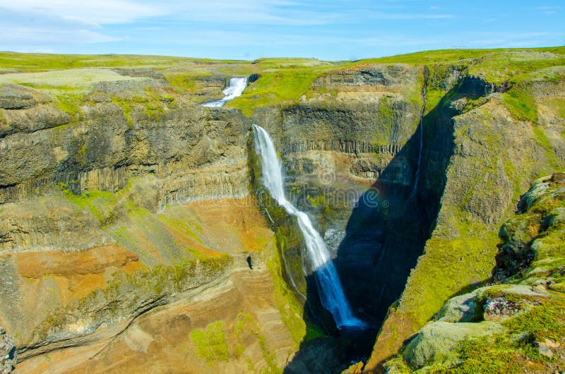 Haifoss - Waterfall in Iceland Stock Photo - Image of mountain, extreme ...