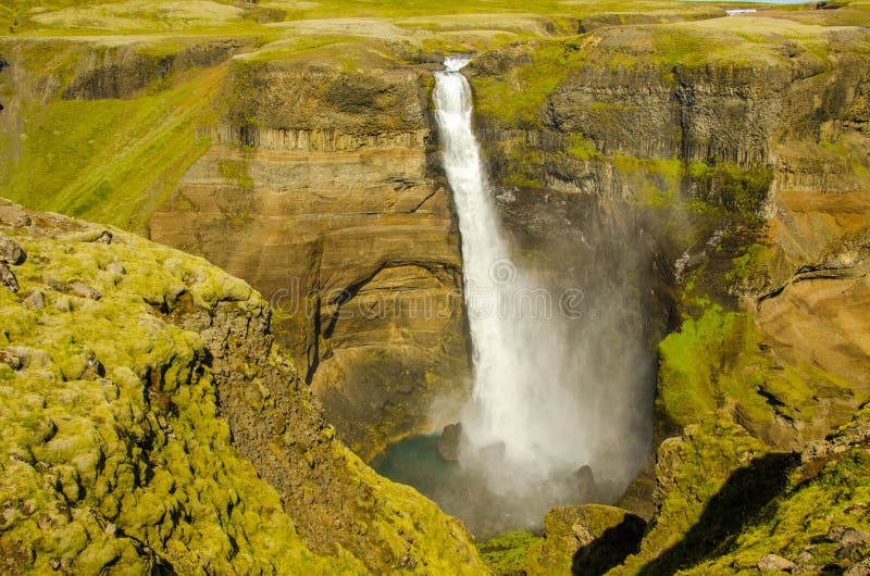 Haifoss - Waterfall in Iceland Stock Image - Image of haifoss, area ...