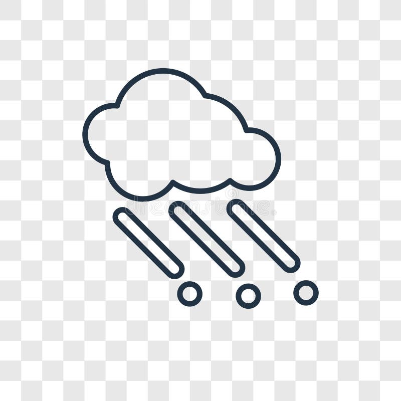 Hail Concept Vector Linear Icon Isolated on Transparent Background ...