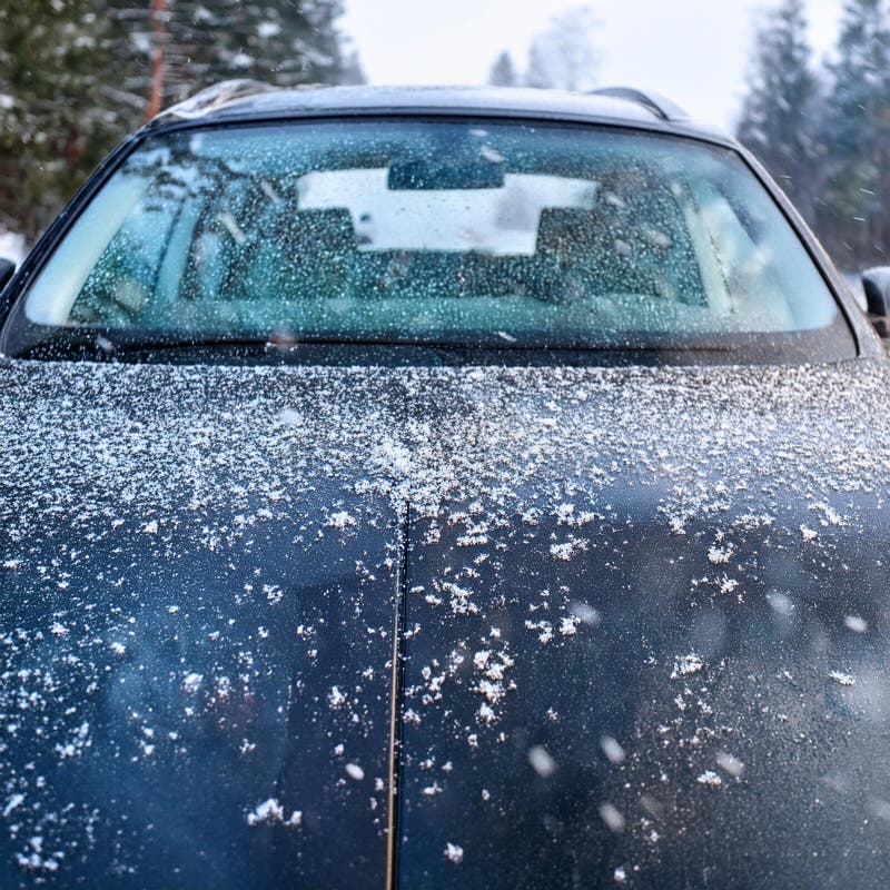 Hail Falling on the Windscreen of a Car, AI Generated Stock ...