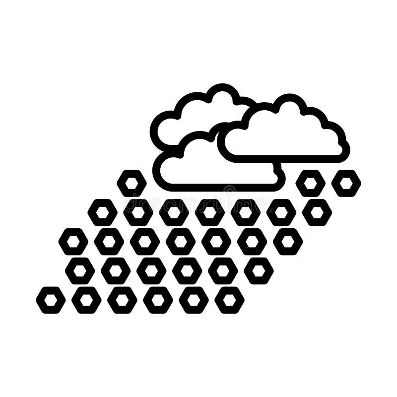 Hail Icon stock vector. Illustration of natural, drop - 251289419