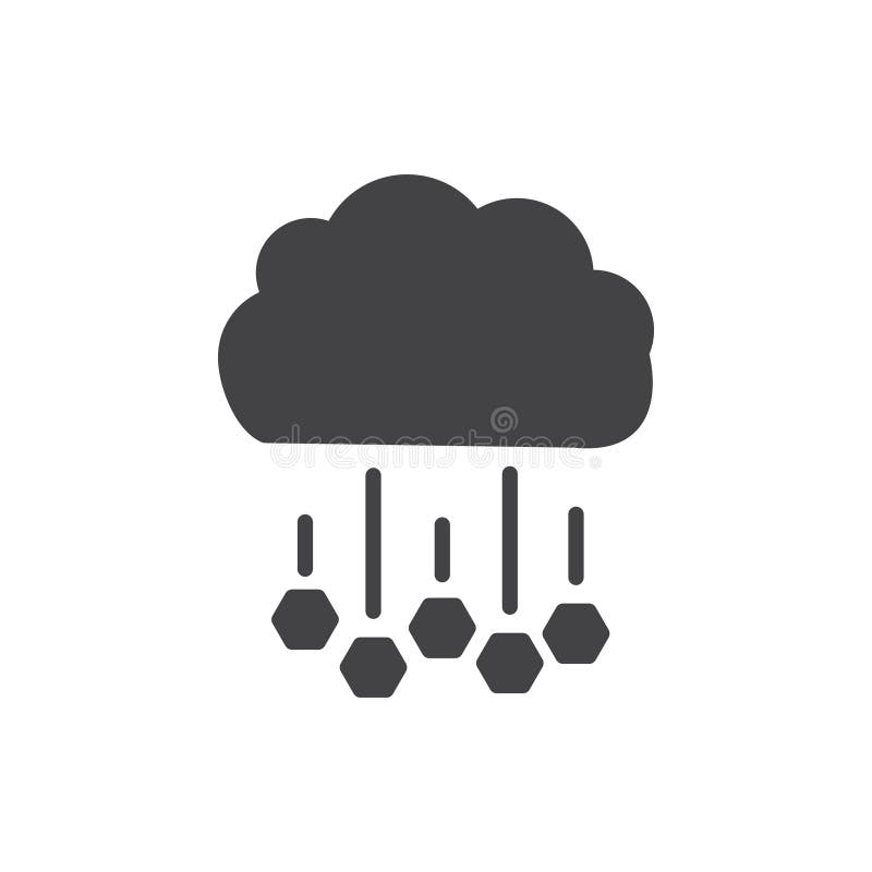 Hail Icon Flat Simple Outline Set Stock Illustration - Illustration of ...