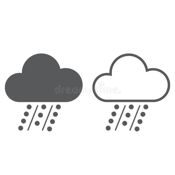 Hail Icon. Solid and Outline. Stock Vector - Illustration of drop, rain ...
