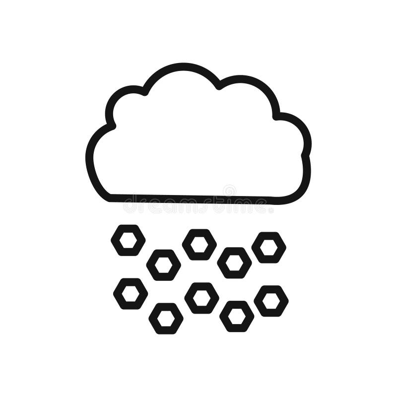 Hail Icon Thin Line Art Isolated Stock Illustration - Illustration of ...