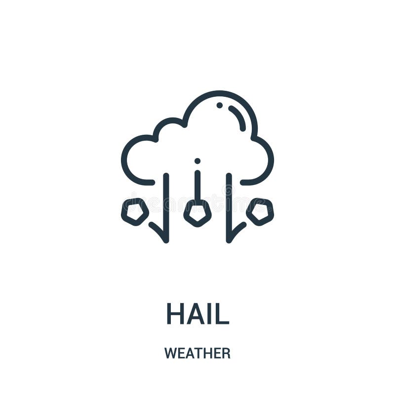 Hail Icon Vector from Miscellaneous Collection. Thin Line Hail Outline ...