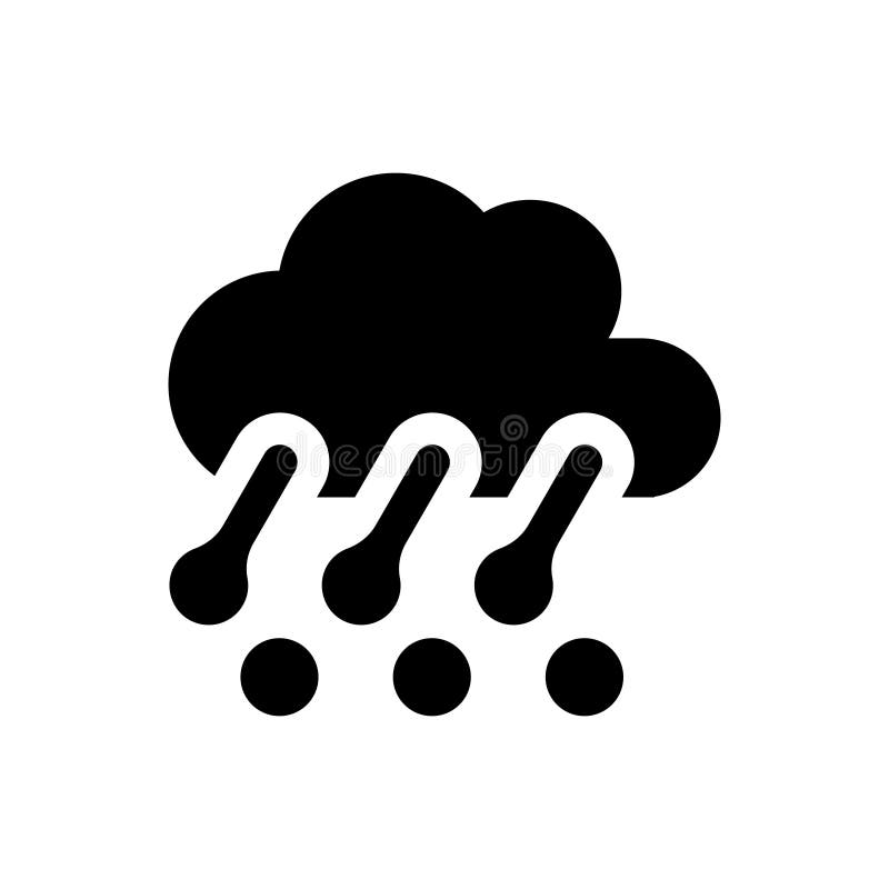 Hail rain icon stock vector. Illustration of stones - 230674835