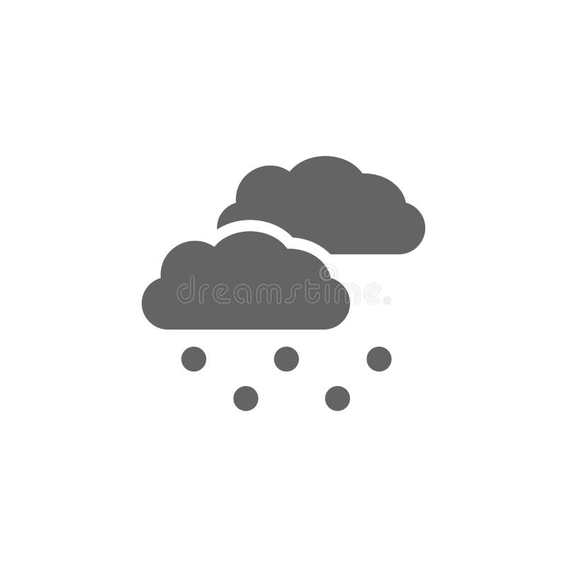 Hail, Snowy, Cloud Icon. Element of Weather Sign Icon Stock ...