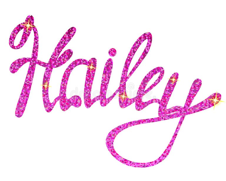 Hailey Name Lettering Tinsels Stock Vector - Illustration of card ...