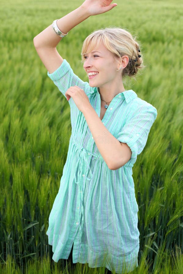 Hailing woman stock image. Image of bloom, beauty, face - 31220825