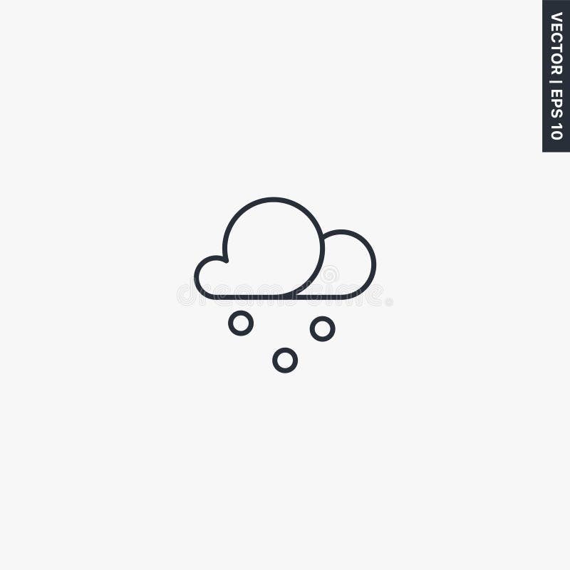 Hailstone, Hail, Linear Style Sign for Mobile Concept and Web Design ...