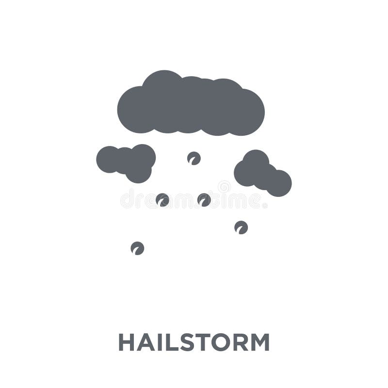 Hailstorm Icon from Collection. Stock Vector - Illustration of overcast ...