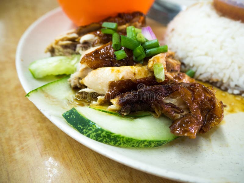 Hainan Chicken Rice in Penang, Malaysia Stock Image - Image of ...