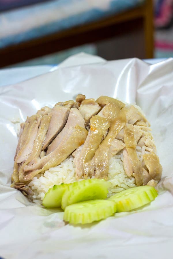 Hainanese chicken rice stock image. Image of lunch, boiled - 30502527