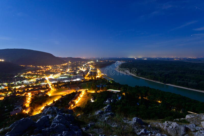 Hainburg, lower austria stock photo. Image of panoramic - 88024596