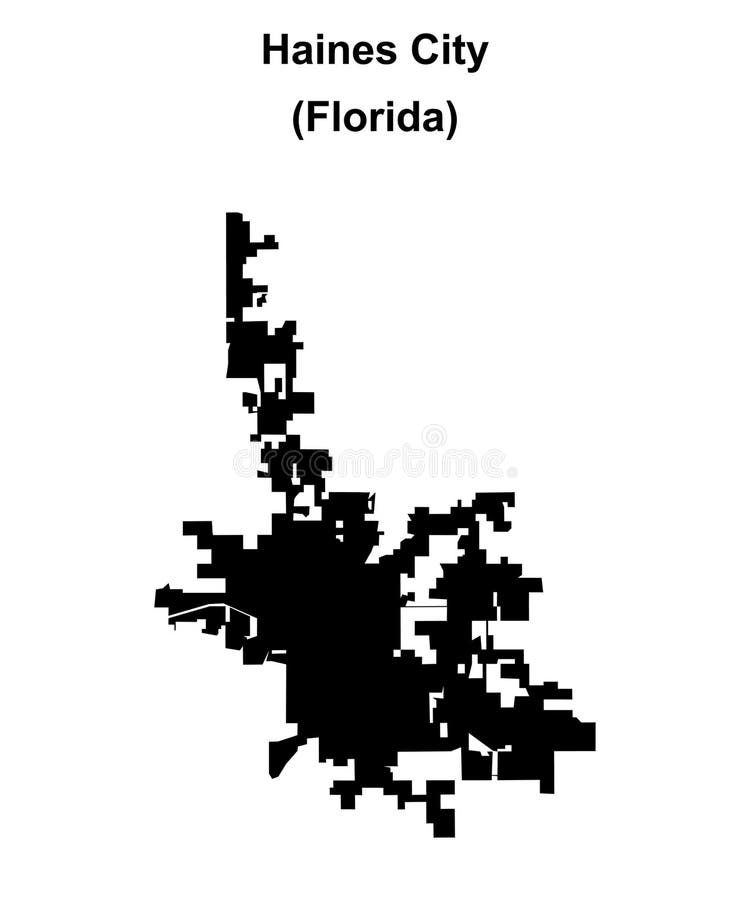 Haines City outline map stock vector. Illustration of tourism - 357251152