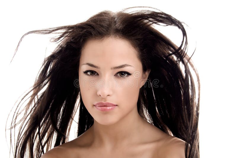 Hair flick stock image. Image of young, back, shiny, girl - 4077859